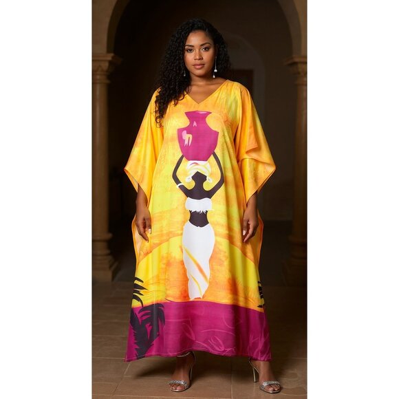 Gypsie Blu | Swim | Gypsie Blu Lady Tribal Beach Cover Ups Kaftan Maxi ...